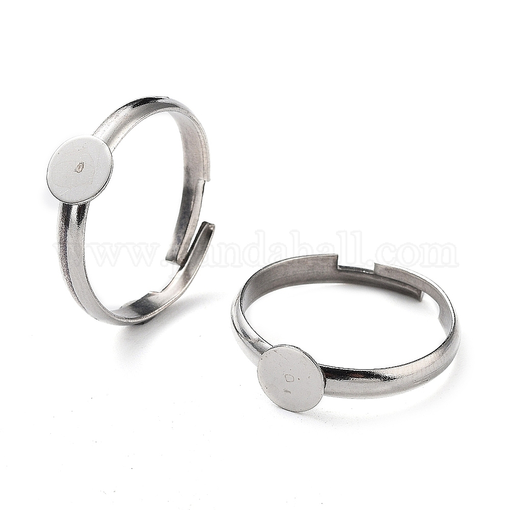 Wholesale Non-Tarnish 304 Stainless Steel Adjustable Pad Ring Settings ...