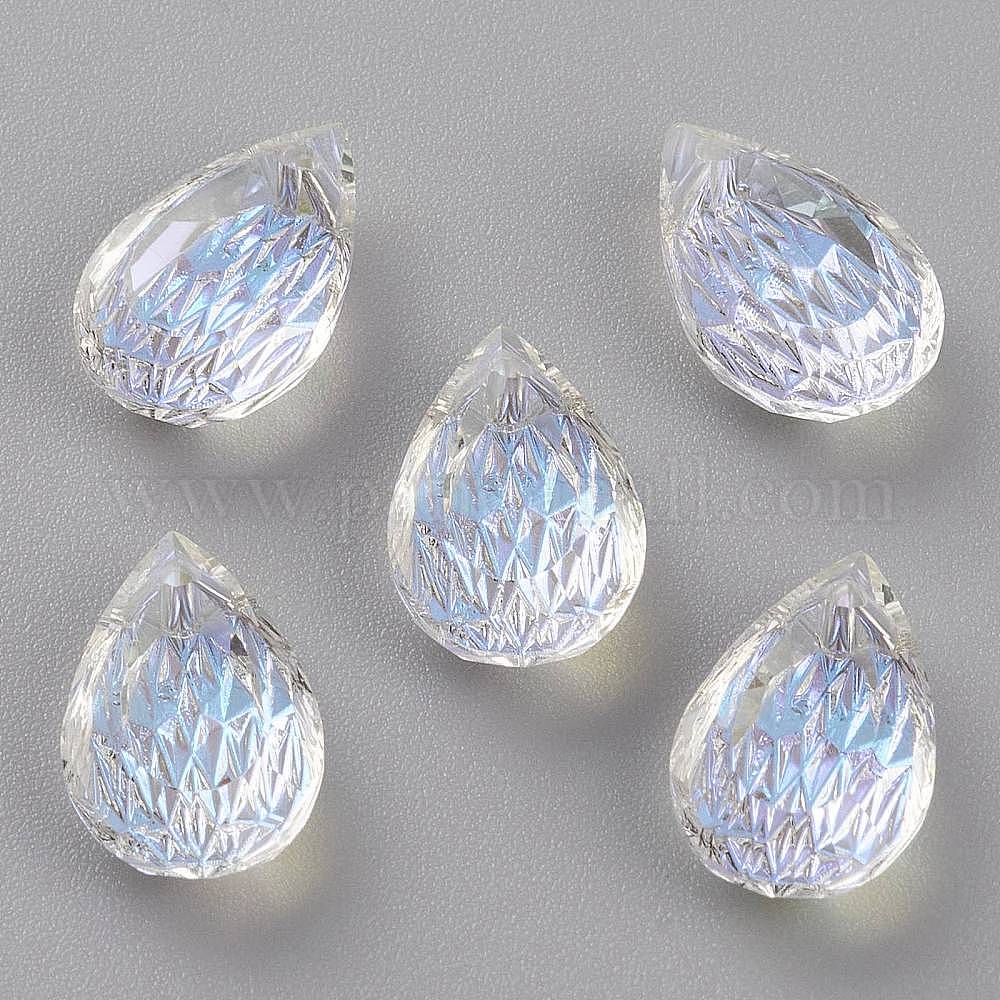 Wholesale Embossed Glass Rhinestone Pendants - Pandahall.com