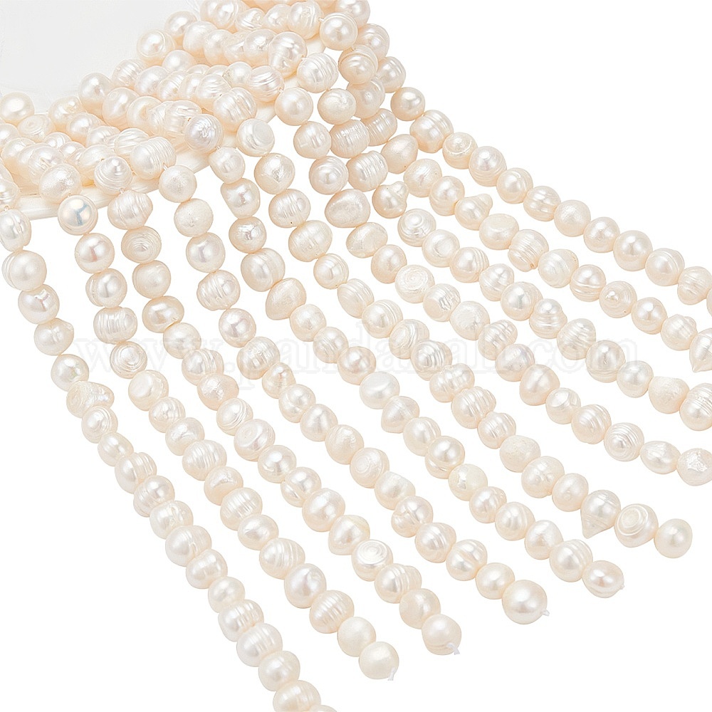 Wholesale 10 Strands Natural Cultured Freshwater Pearl Beads Strands ...