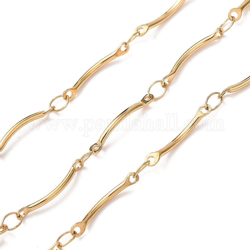 Wholesale 304 Stainless Steel Curved Bar Link Chains - Pandahall.com
