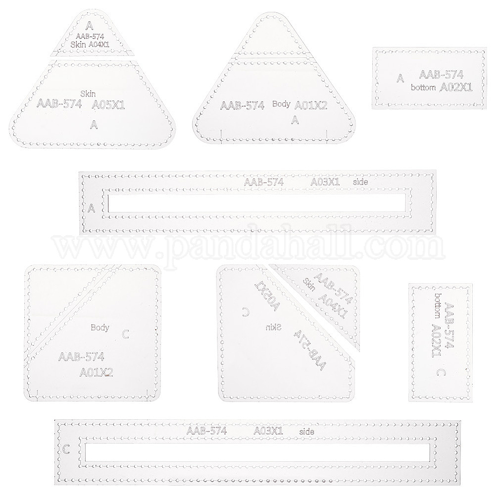 Wholesale DELORIGIN 2 Sets 2 Styles Acrylic Card Bag Templates ...