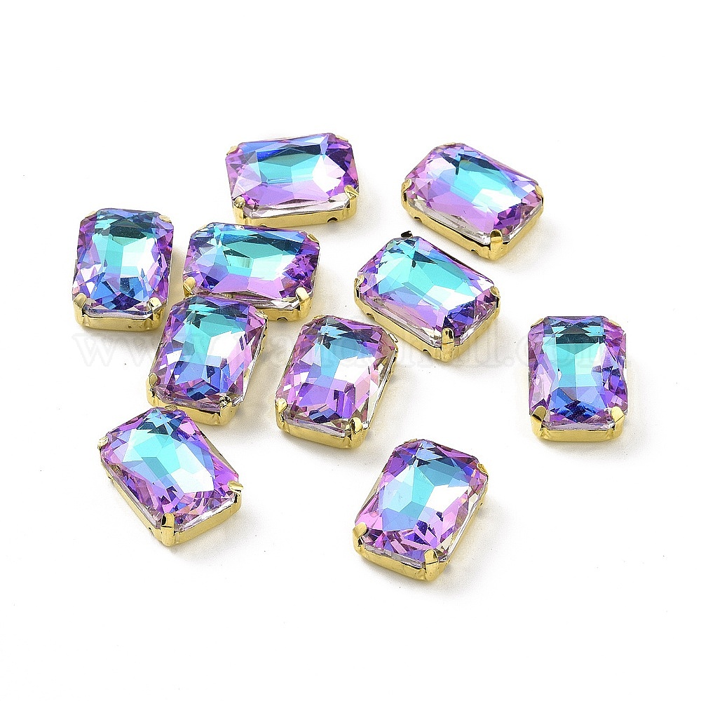Wholesale Rectangle Octagon Shape Sew on Glass Rhinestone - Pandahall.com