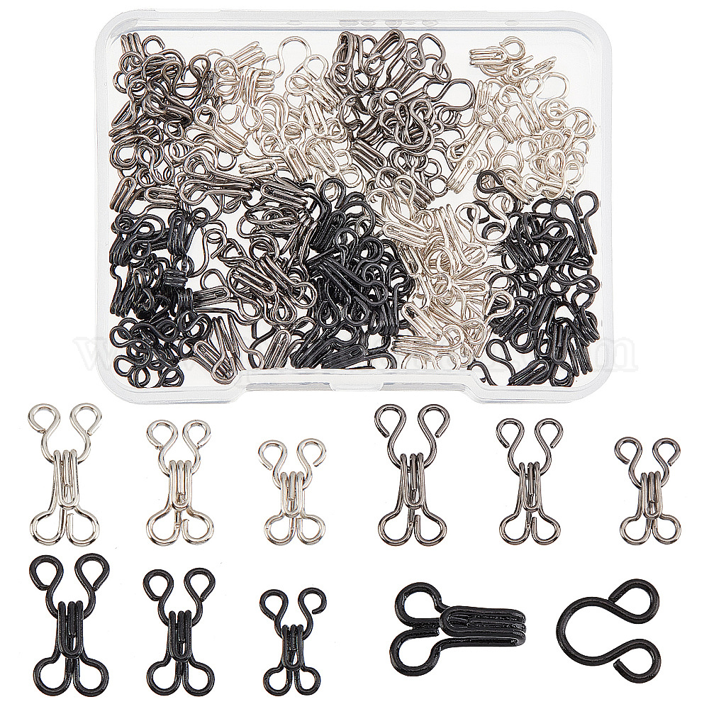 Wholesale 90 Sets 9 Style Metal Sewing Hooks and Eyes Fasteners ...