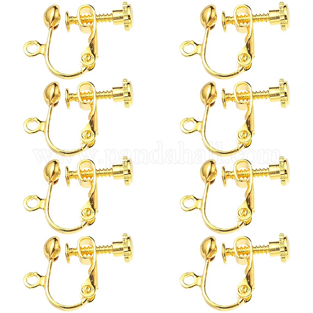 Wholesale Rack Plated Brass Screw Clip-on Earring Findings - Pandahall.com