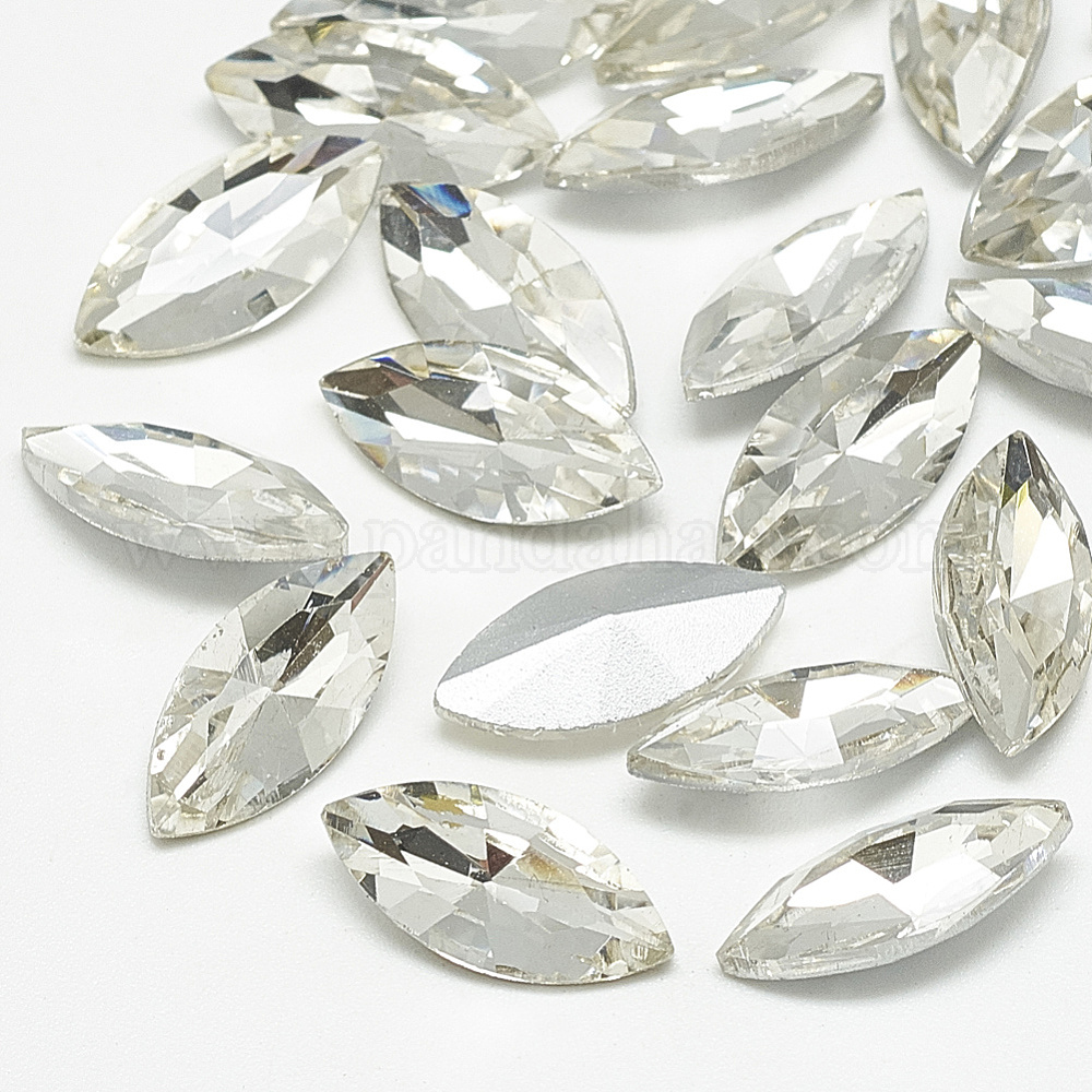 Wholesale Pointed Back Glass Rhinestone Cabochons - Pandahall.com