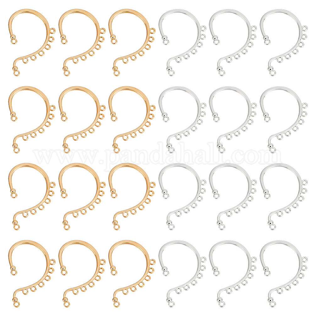 Wholesale 24Pcs 2 Colors Alloy Ear Cuff Findings - Pandahall.com