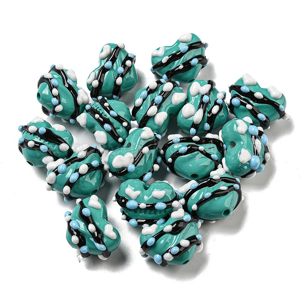 Wholesale Hand Painted Acrylic with Enamel Beads - Pandahall.com
