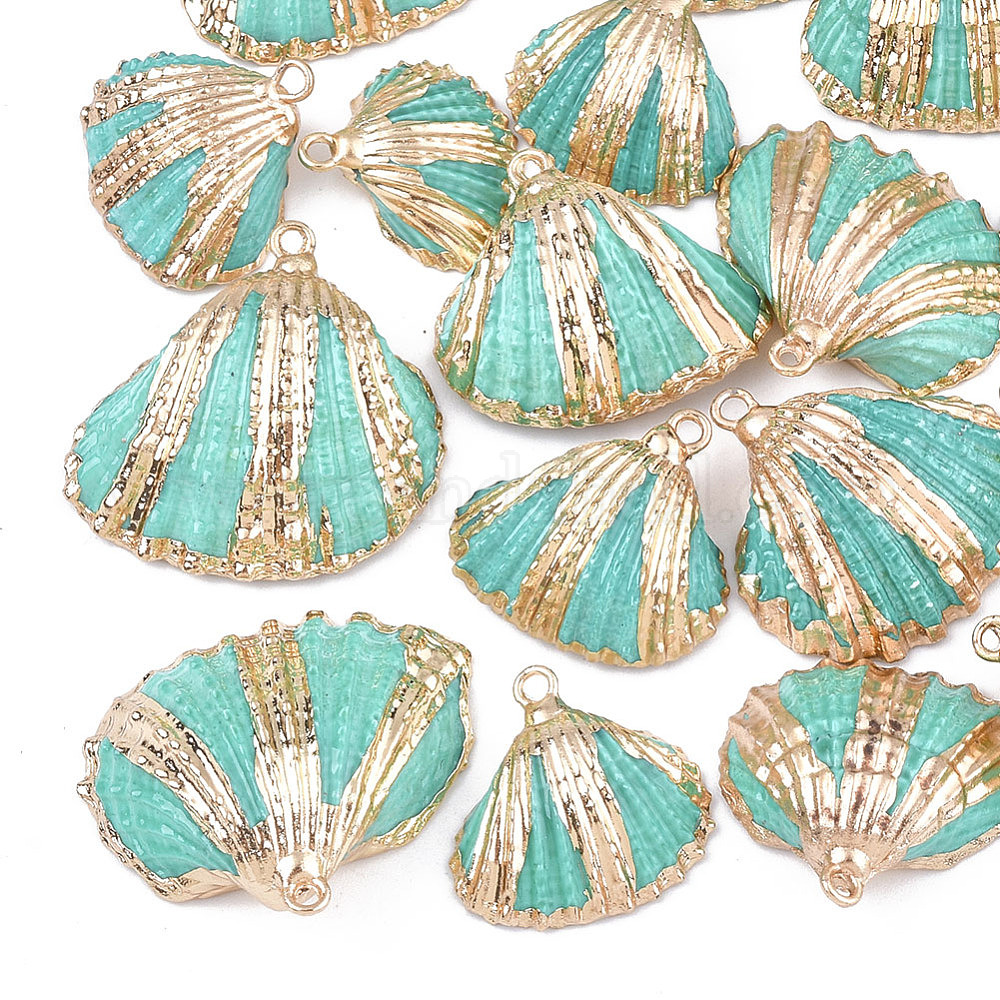 Wholesale Spray Paint & Electroplate Sea Shell Pendants - Pandahall.com