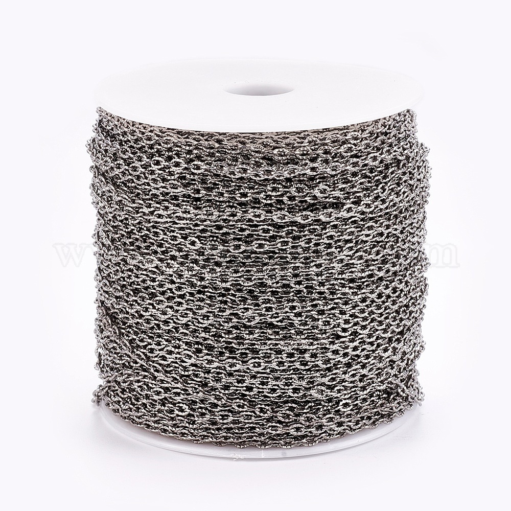 Wholesale Iron Textured Cable Chains - Pandahall.com