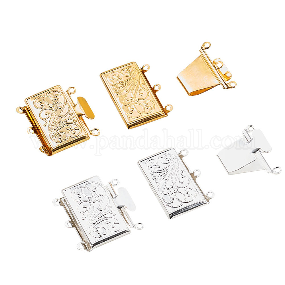 Wholesale Brass Multi-strand Box Clasps - Pandahall.com