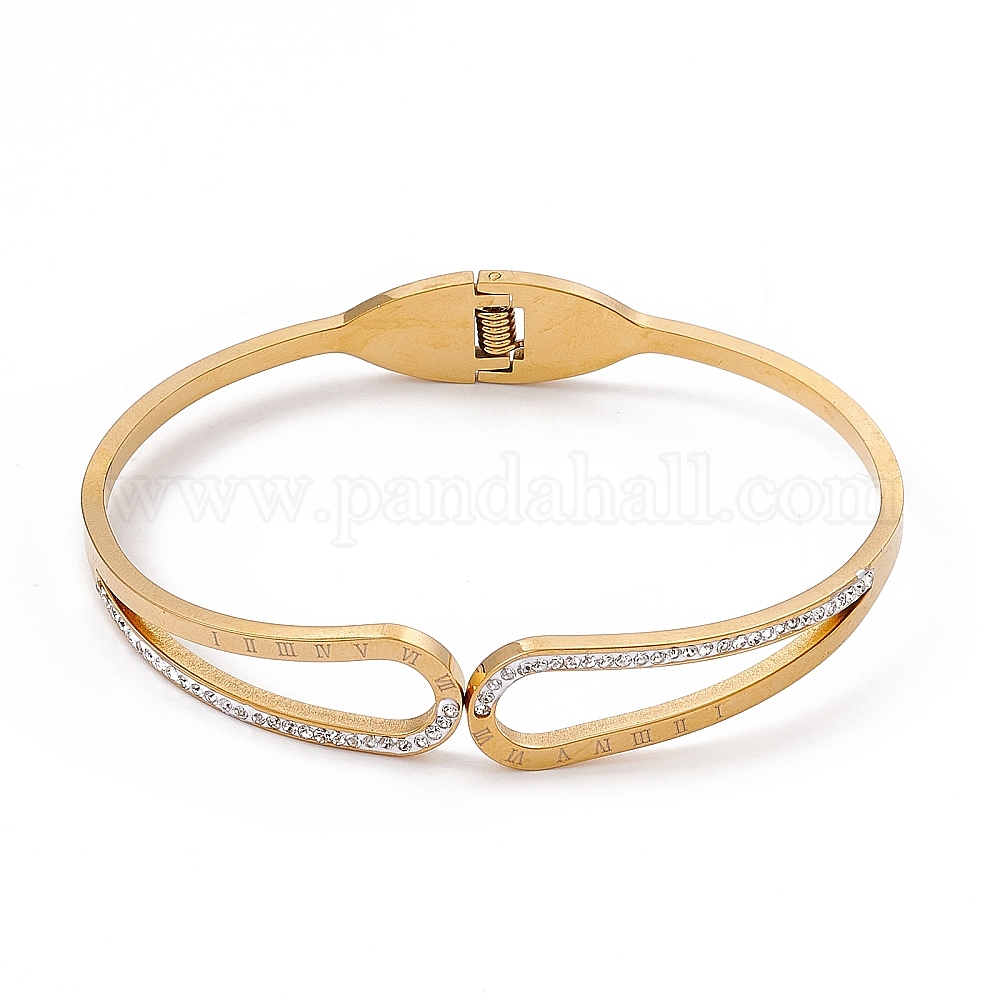 Wholesale PVD Vacuum Plating 201 Stainless Steel Bangles - Pandahall.com