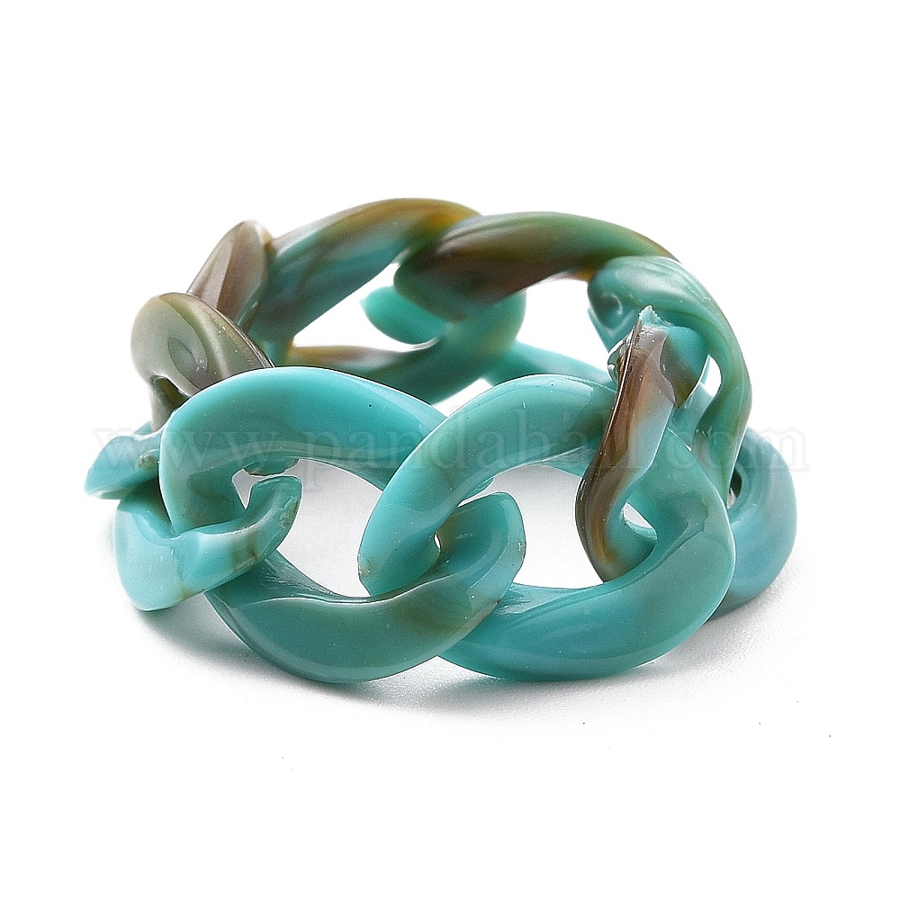 Wholesale Acrylic Curb Chains Finger Rings - Pandahall.com