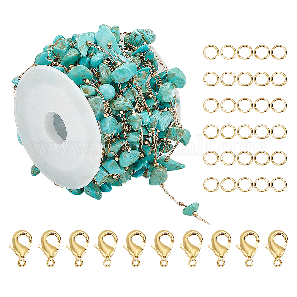 Wholesale DIY Synthetic Turquoise Jewelry Set Making Kit - Pandahall.com