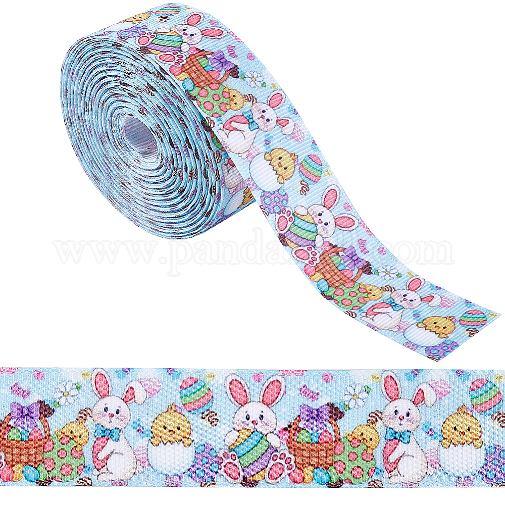 Wholesale GORGECRAFT Easter Grosgrain Ribbon Polyester Printed Rabbits ...