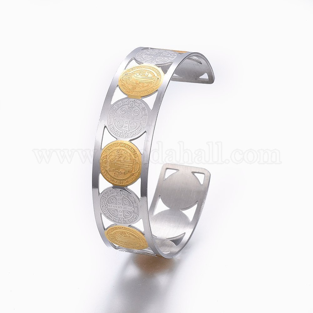 Wholesale PVD Vacuum Plating 304 Stainless Steel Cuff Bangles - Pandahall.com
