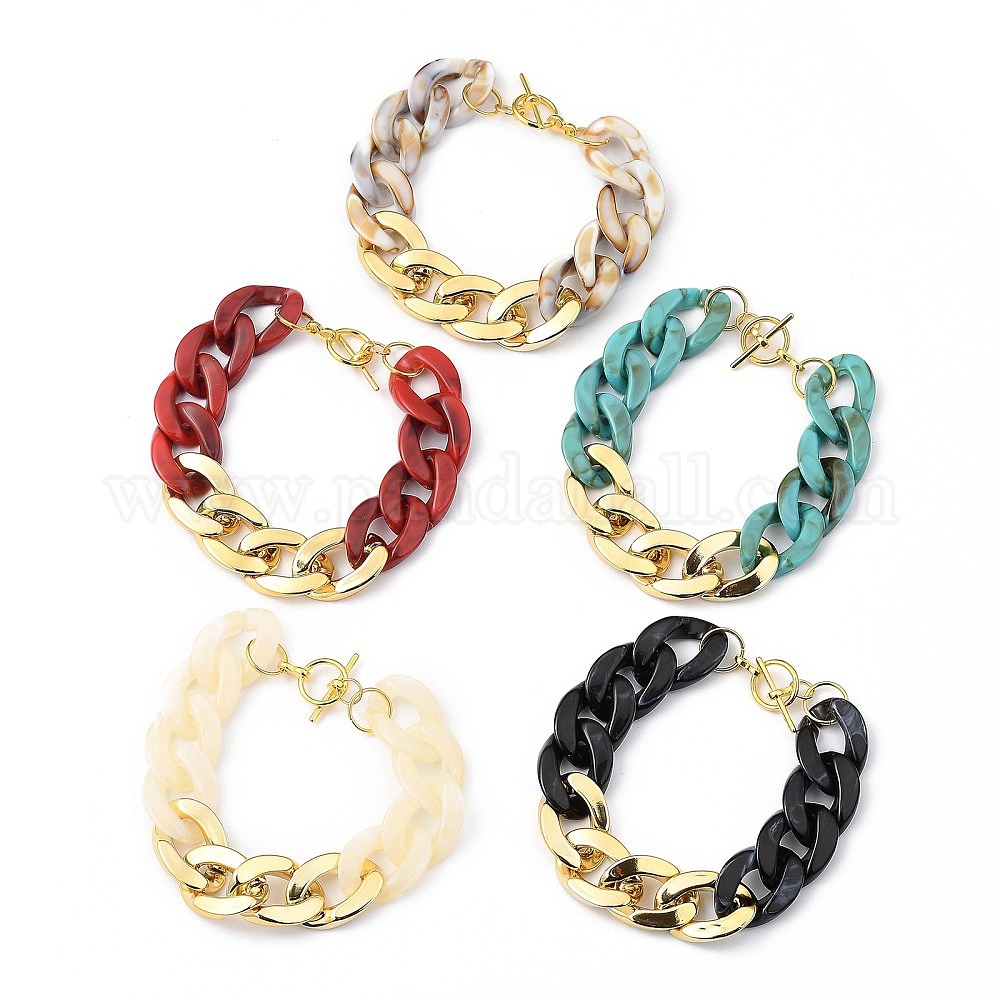 Wholesale CCB Plastic & Acrylic Curb Chain Bracelets - Pandahall.com