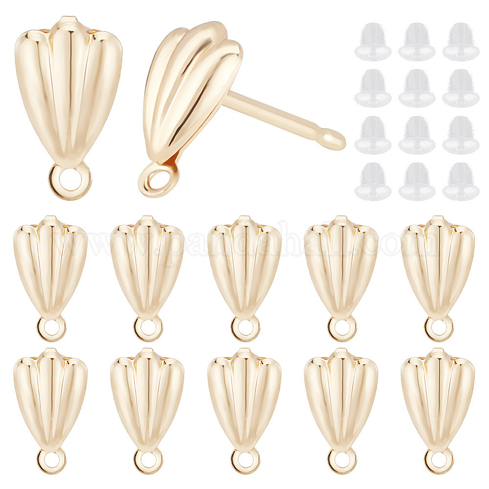Wholesale 10 Pairs Brass Stud Earring Finding - Pandahall.com