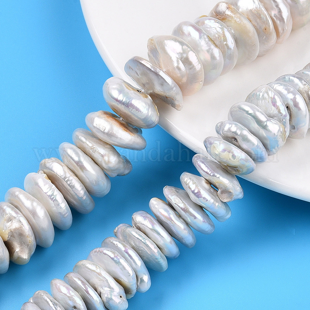 Wholesale Natural Baroque Pearl Keshi Pearl Beads Strands - Pandahall.com