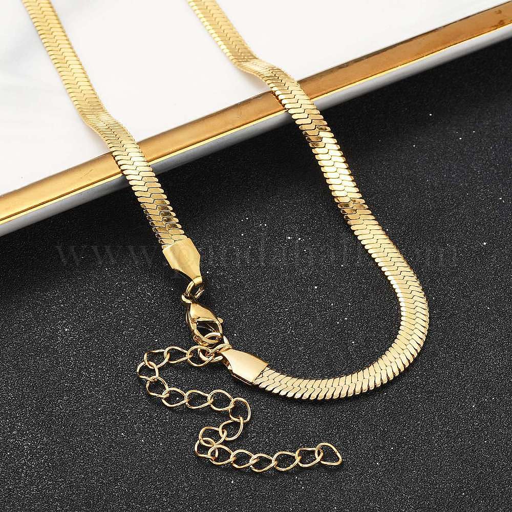 Wholesale PVD Vacuum Plating 201 Stainless Steel Herringbone Chain ...