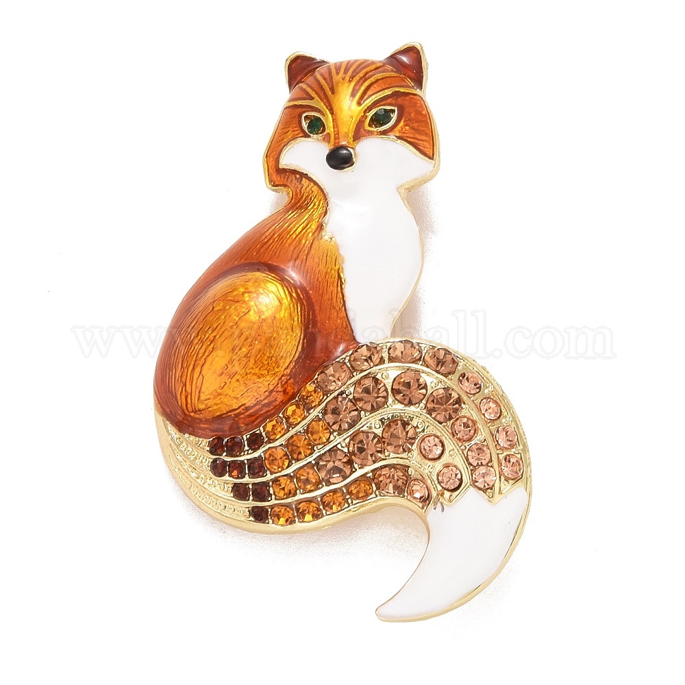 Wholesale Rhinestone Fox Badge - Pandahall.com