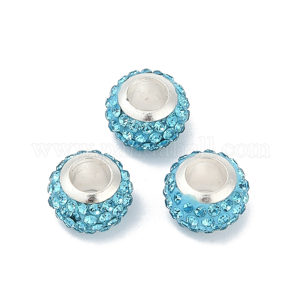 Wholesale Alloy Rhinestone Clay Pave Beads - Pandahall.com