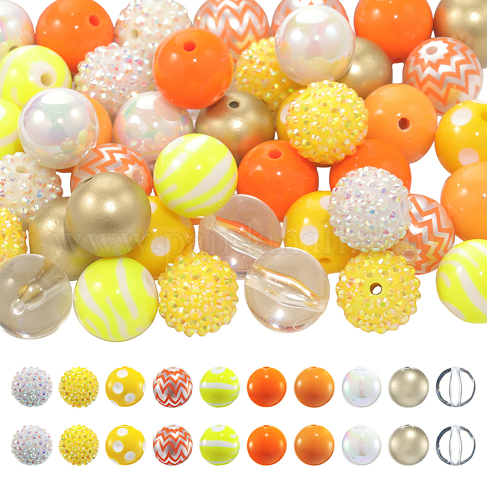 Wholesale 50Pcs 10 Style Thanksgiving Day Theme Acrylic Beads ...
