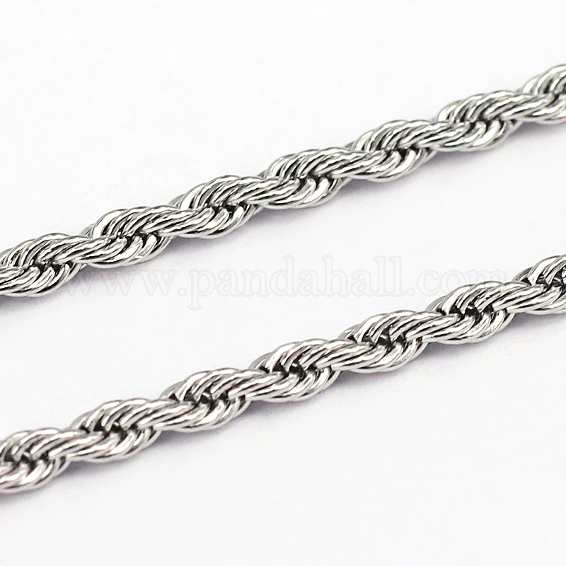 Wholesale Tarnish Resistant 304 Stainless Steel Rope Chains - Pandahall.com