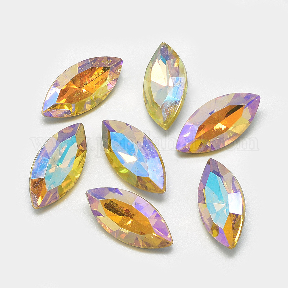 Wholesale Pointed Back Glass Rhinestone Cabochons - Pandahall.com