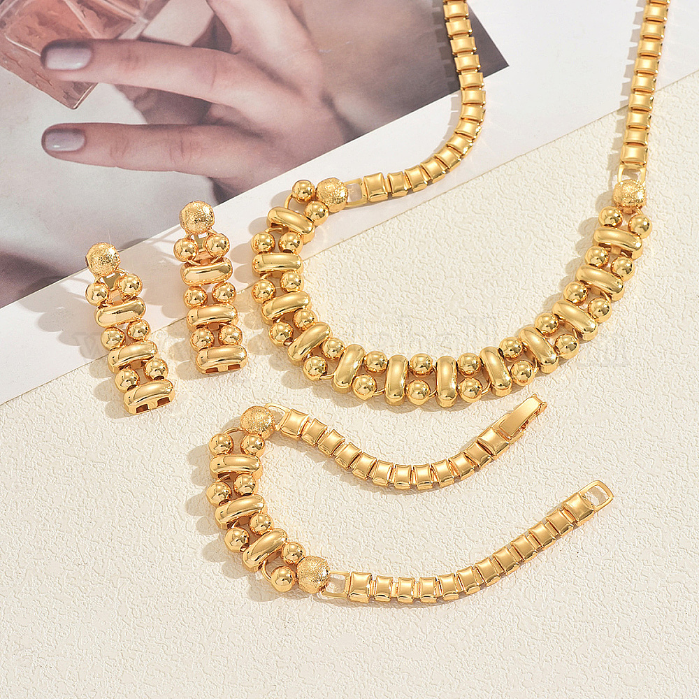 Wholesale Alloy Chain Necklace & Bracelet & Earrings Sets for Women ...