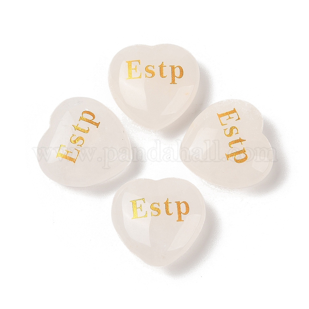 Wholesale Natural Quartz Crystal Heart Engraving MBTI Figurines Statues ...