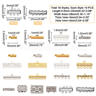 Wholesale 6Pcs Brass Slide Lock Clasps - Pandahall.com
