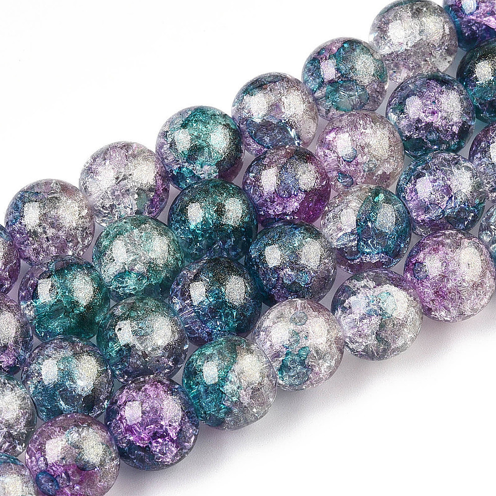 Wholesale Baking Painted Crackle Glass Bead Strands - Pandahall.com