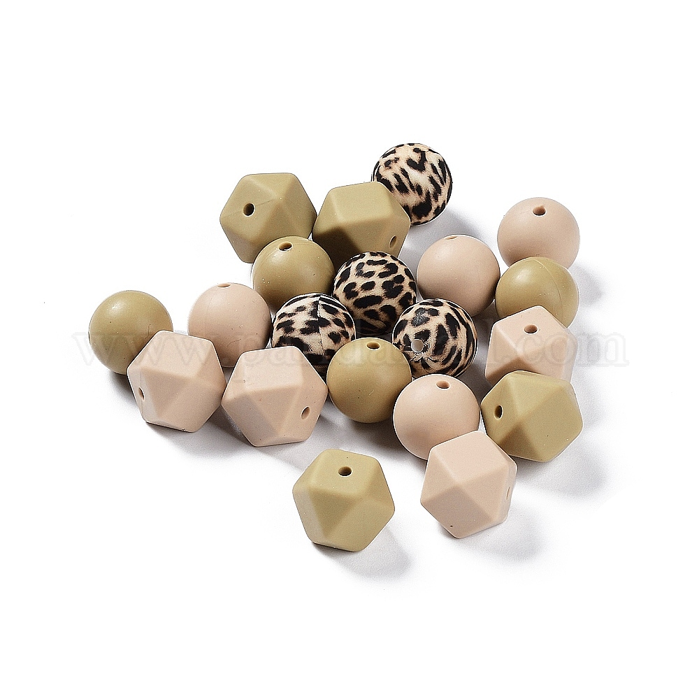 Wholesale Round/Polygon Food Grade Silicone Focal Beads - Pandahall.com