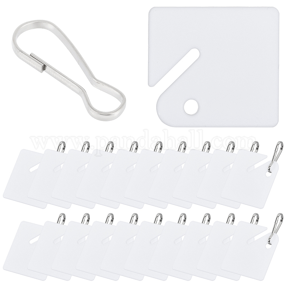 Wholesale 60Pcs Rhombus Plastic Blank Tag - Pandahall.com