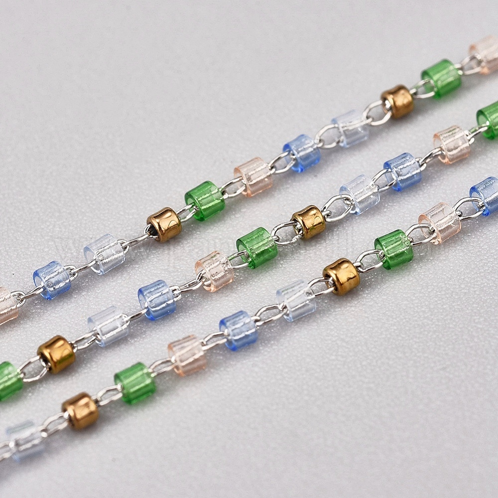 Wholesale Handmade Glass Seed Beaded Chains - Pandahall.com