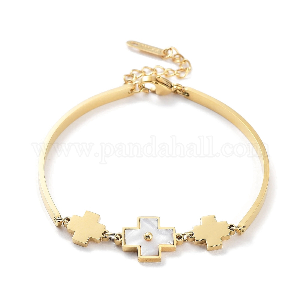Wholesale Ion Plating(IP) 304 Stainless Steel Cross Link Bracelet ...