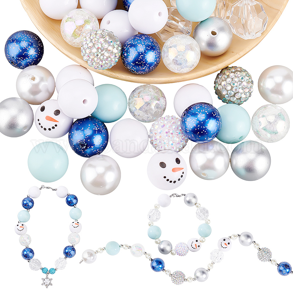 Wholesale 1 Set Mixed Style Acrylic Round Beads Sets - Pandahall.com