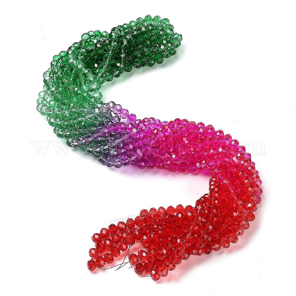 Wholesale Transparent Painted Glass Beads Strands - Pandahall.com