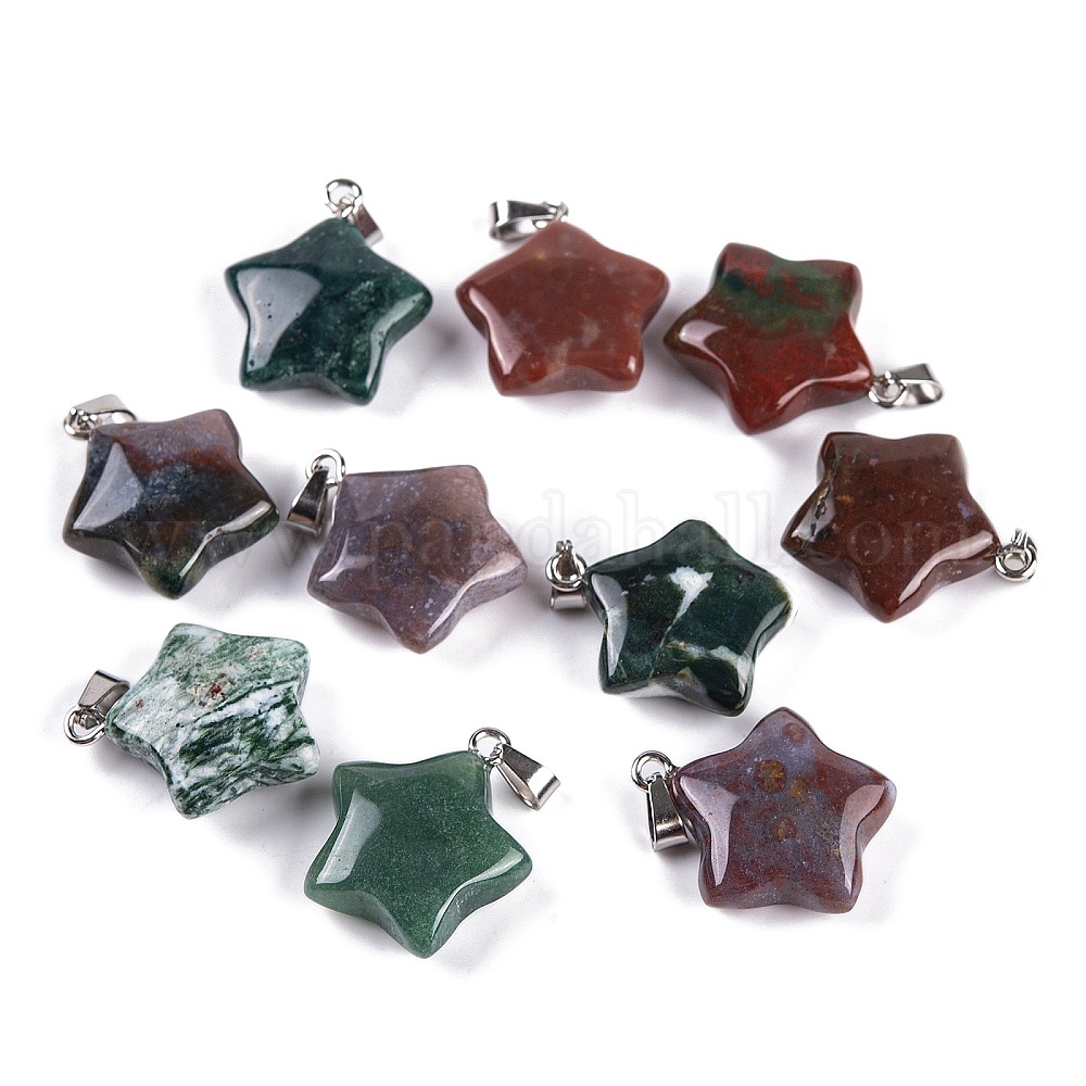 Wholesale Natural Indian Agate Pendants - Pandahall.com