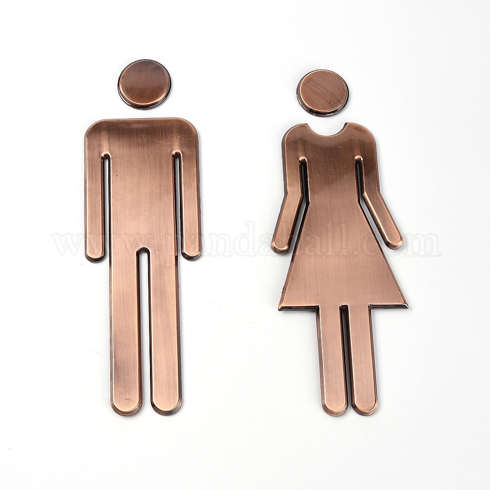 Wholesale Plastic Bathroom Sign Stickers - Pandahall.com