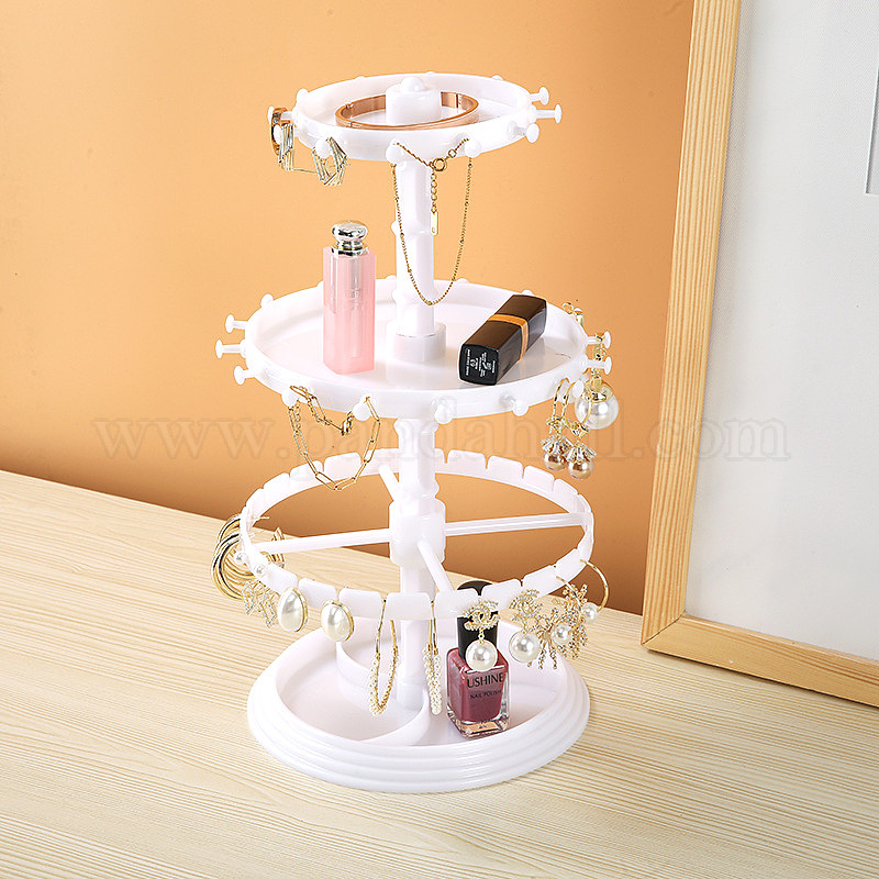 Wholesale 3-Tier Rotatable Round Acrylic Jewelry Display Tower with ...