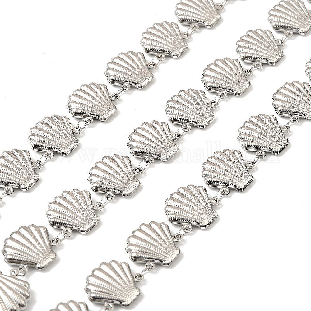 Wholesale 304 Stainless Steel Shell Shape Link Chains - Pandahall.com