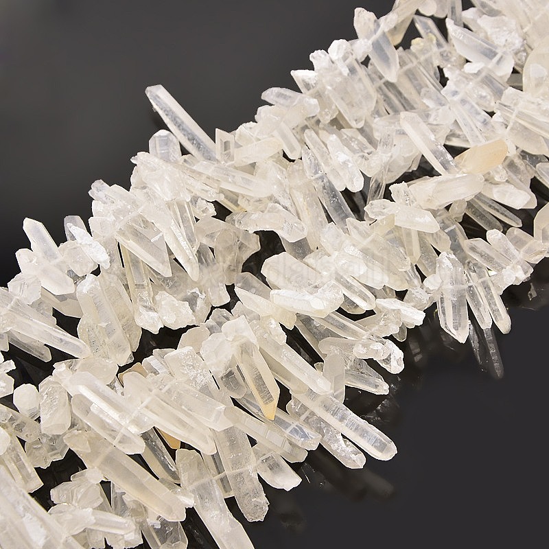 Wholesale Natural Rough Quartz Crystal Bead Strands - Pandahall.com