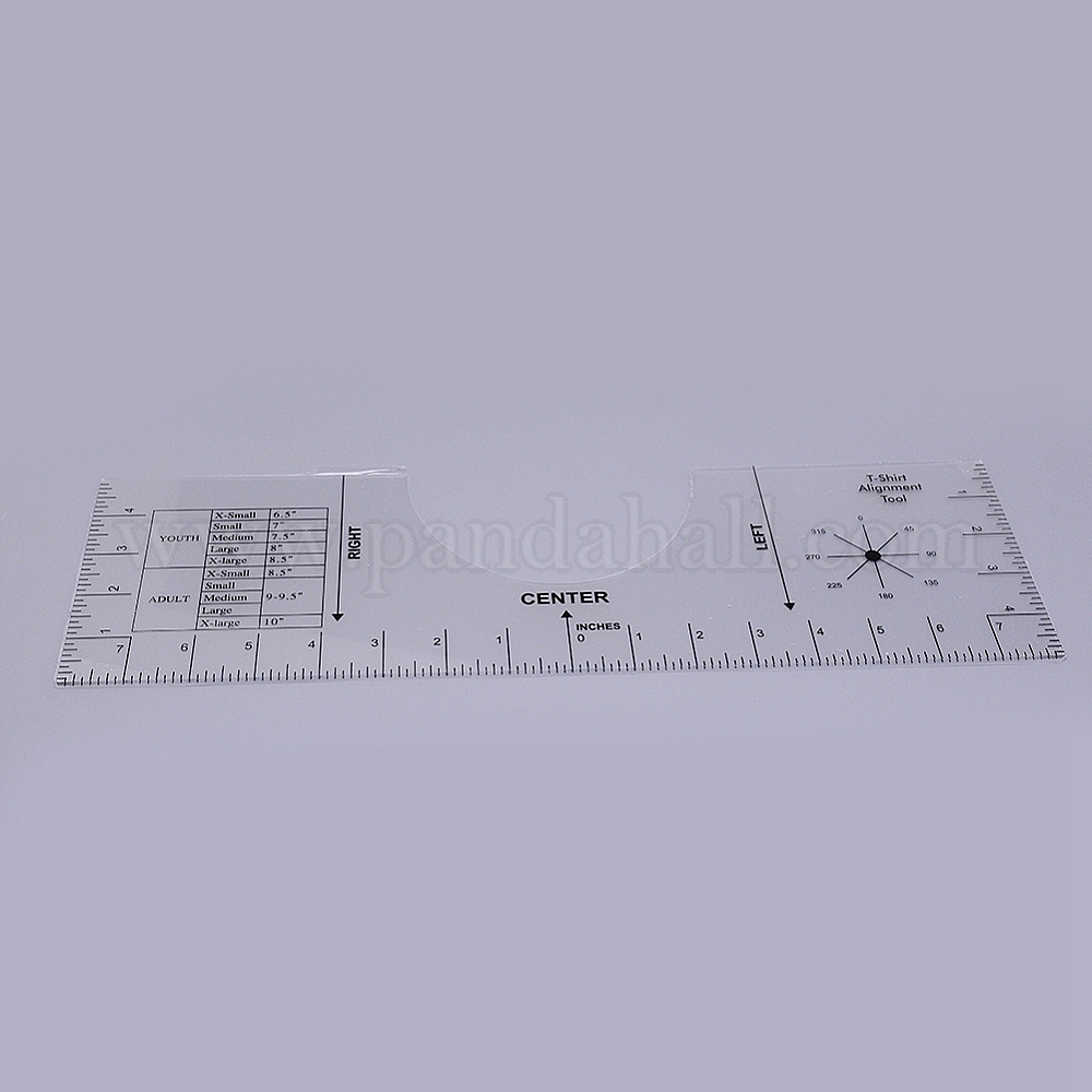 Wholesale Transparent Acrylic Alignment T-Shirt Ruler - Pandahall.com