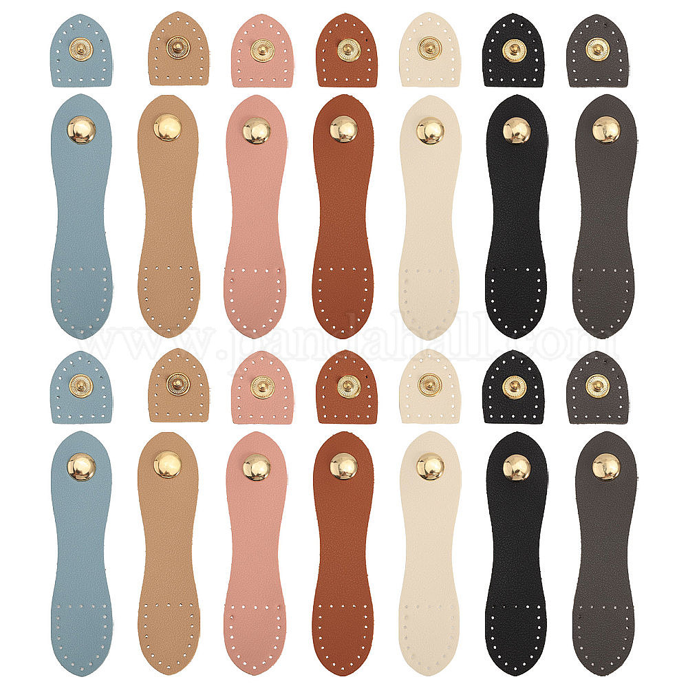 Wholesale 14 Sets 7 Colors Imitation Leather Sew on Purse Lock with ...