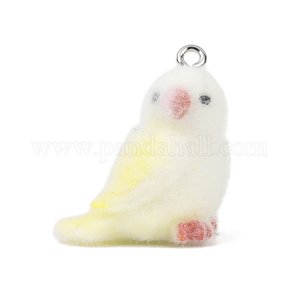Wholesale Animal Theme Flocky Opaque Resin Pendants - Pandahall.com