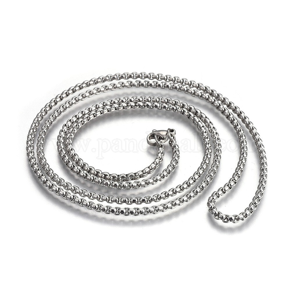 Wholesale Non-Tarnish 304 Stainless Steel Box Chain Necklaces ...