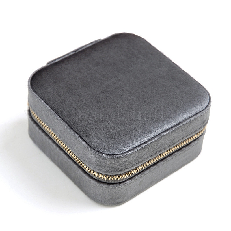 Wholesale Square Velet Zipper Jewelry Set Boxes - Pandahall.com