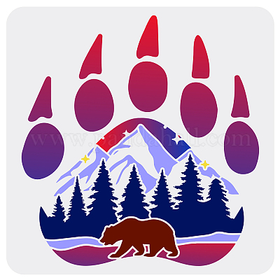 how to draw bear paw prints