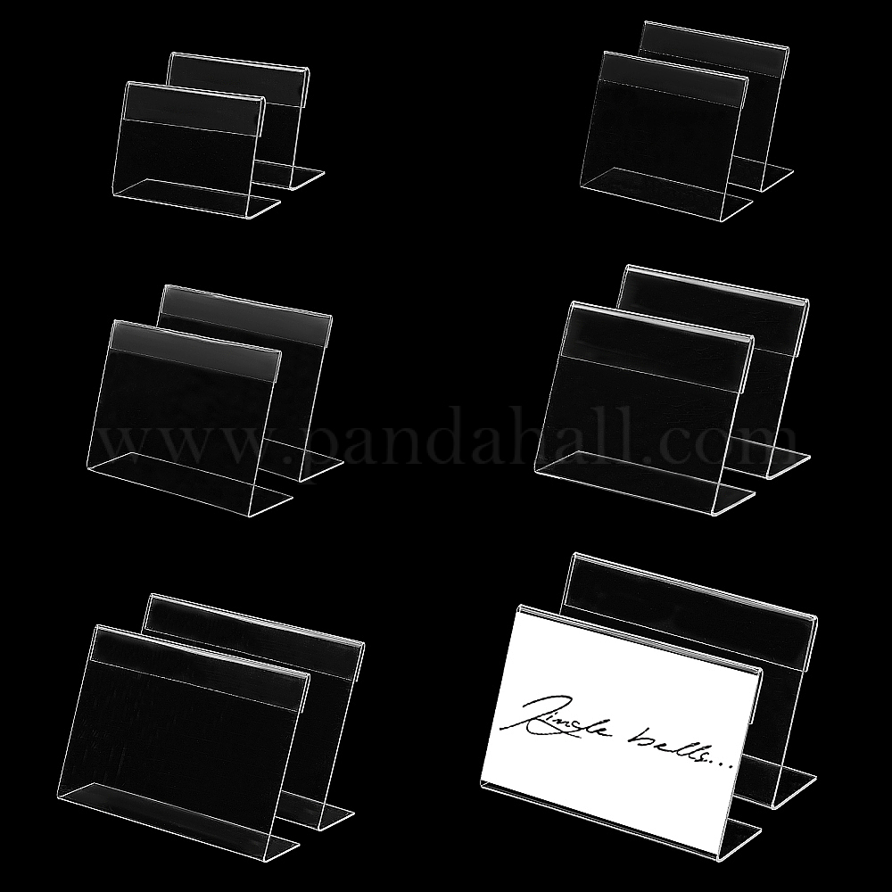 Wholesale 12Pcs 6 Style Acrylic Table Card Display Frame - Pandahall.com